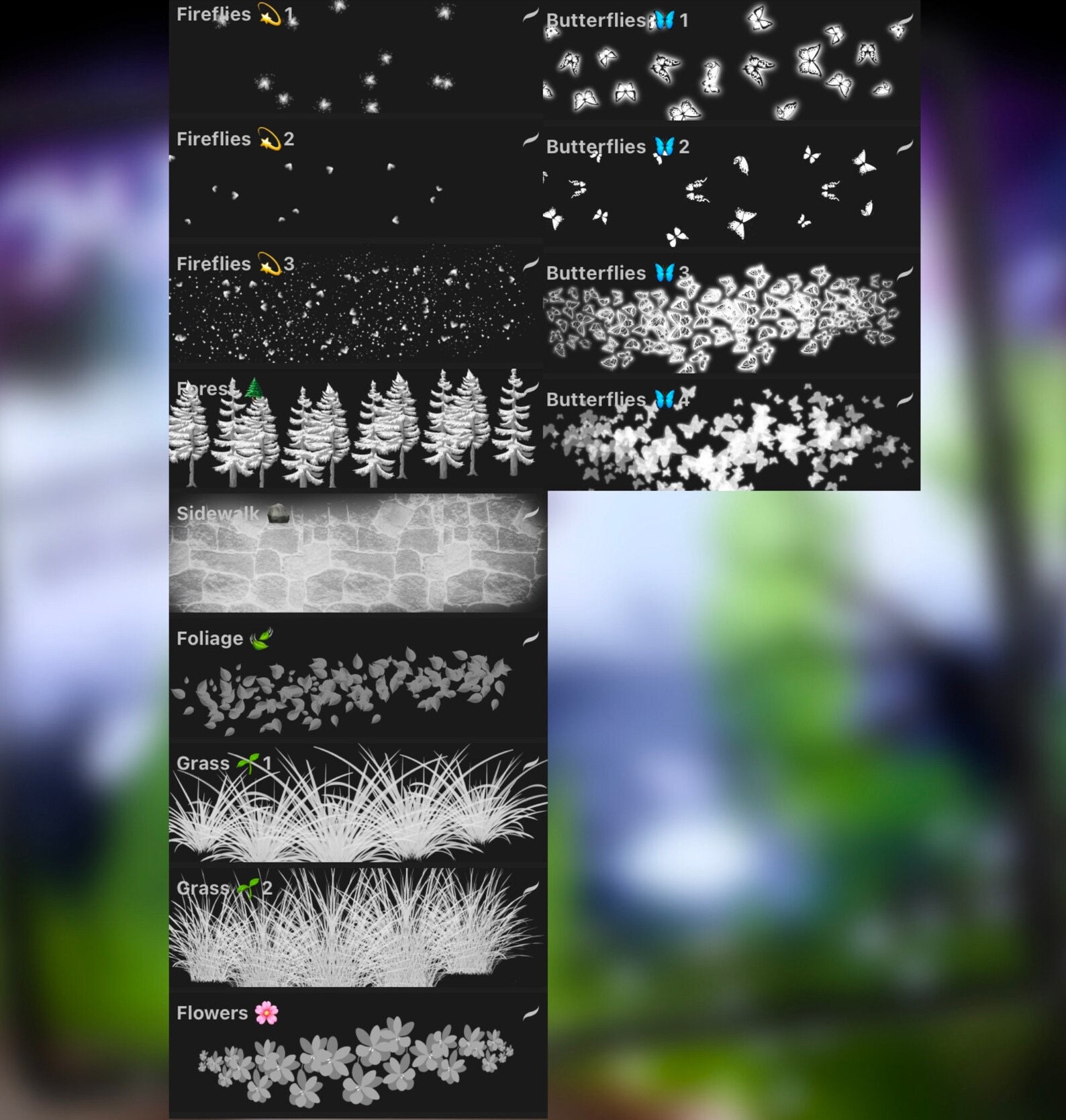 40 Magic Forest Procreate Brushes, Magic Forest Brush Set for Procreate ...