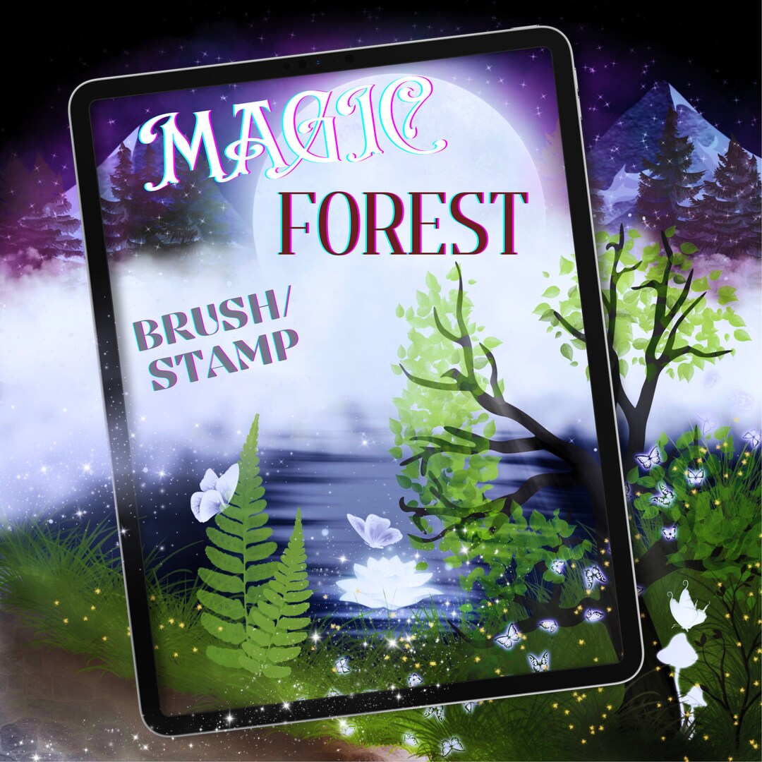40 Magic Forest Procreate Brushes, Magic Forest Brush Set for Procreate ...