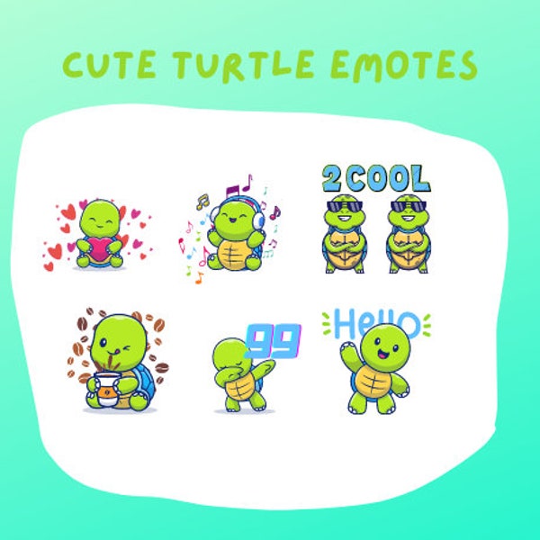 Twitch Turtle Emotes - Etsy