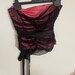 Vintage Coast Red Black Satin Basque Bandeau Style Top - Etsy
