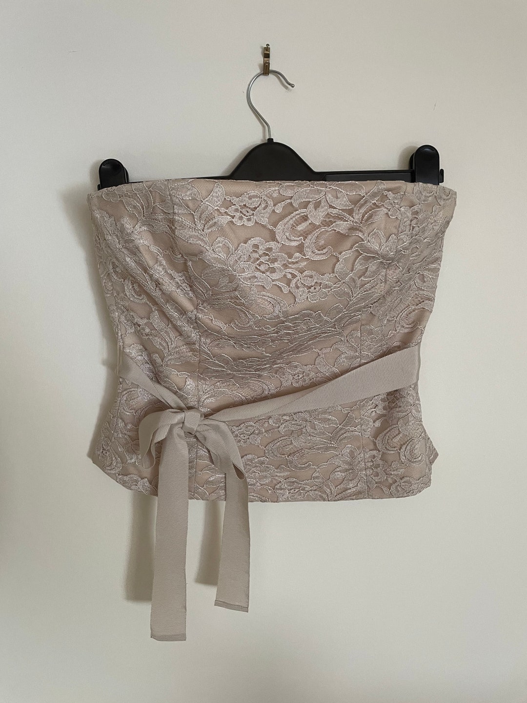 Vintage Coast Gold Lace Basque Bandeau Style Top - Etsy