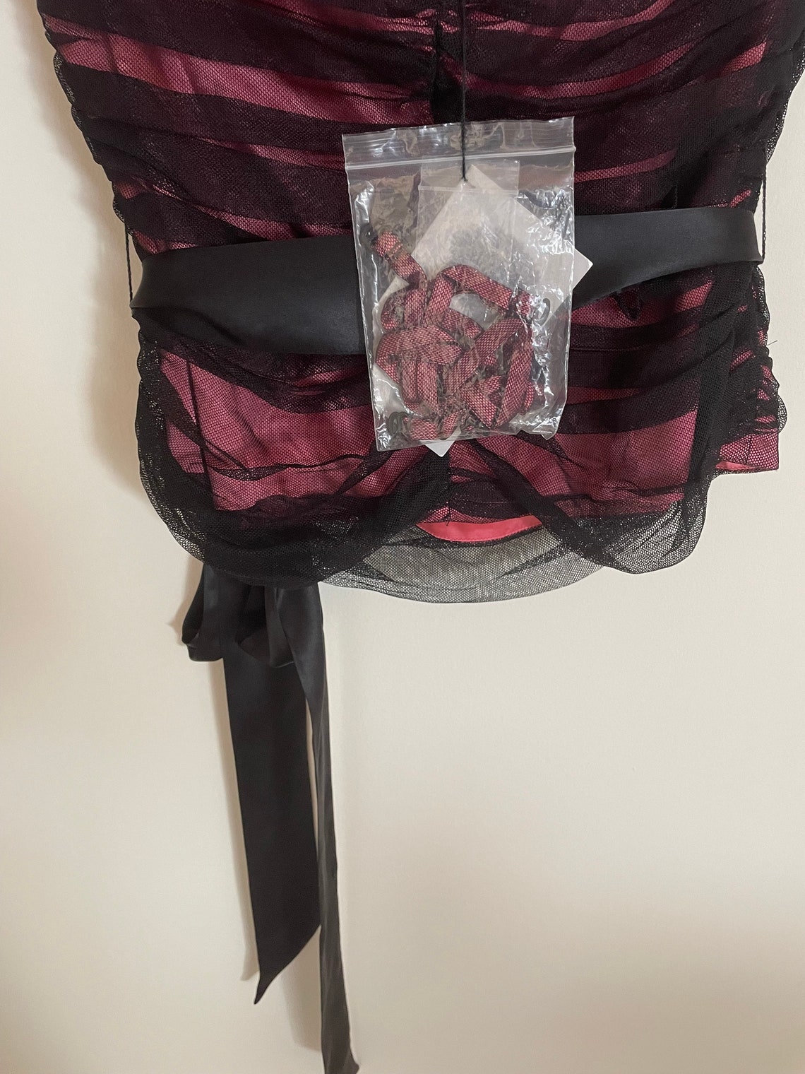 Vintage Coast Red Black Satin Basque Bandeau Style Top - Etsy