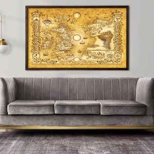 ACOTAR World Map Canvas, Court of Thorns and Roses Series Written by ...