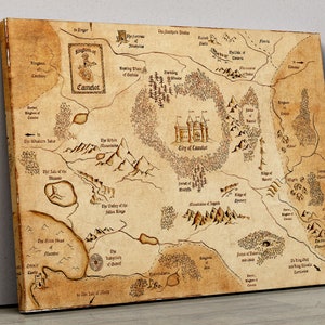 Framed Kingdom of Camelot Map Canvas, Merlin on BBC Map, Camelot Map ...