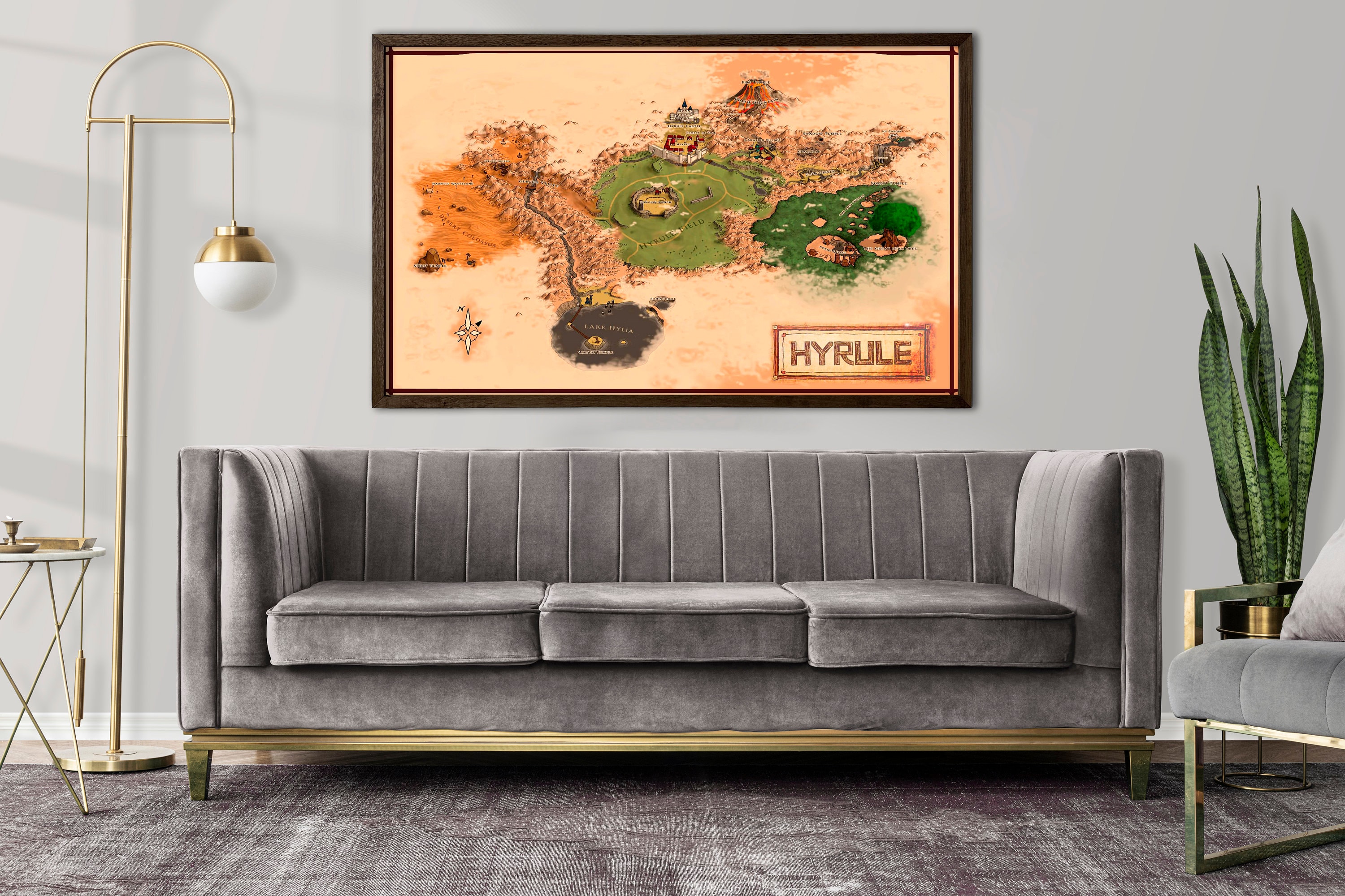Map of Hyrule Canvas Hyrule Map From the Legend of Zelda - Etsy Canada