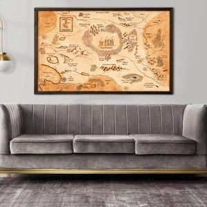 Framed Kingdom of Camelot Map Canvas, Merlin on BBC Map, Camelot Map ...