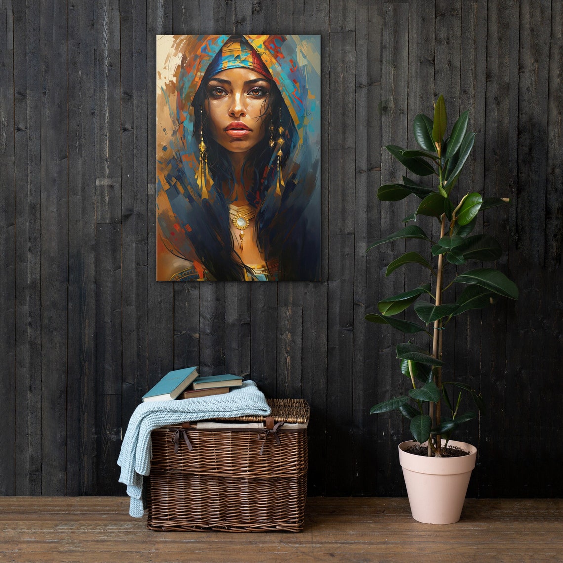 Unique Jewish Canvas Art, Jewish Wall Art, Woman Portrait . Free ...