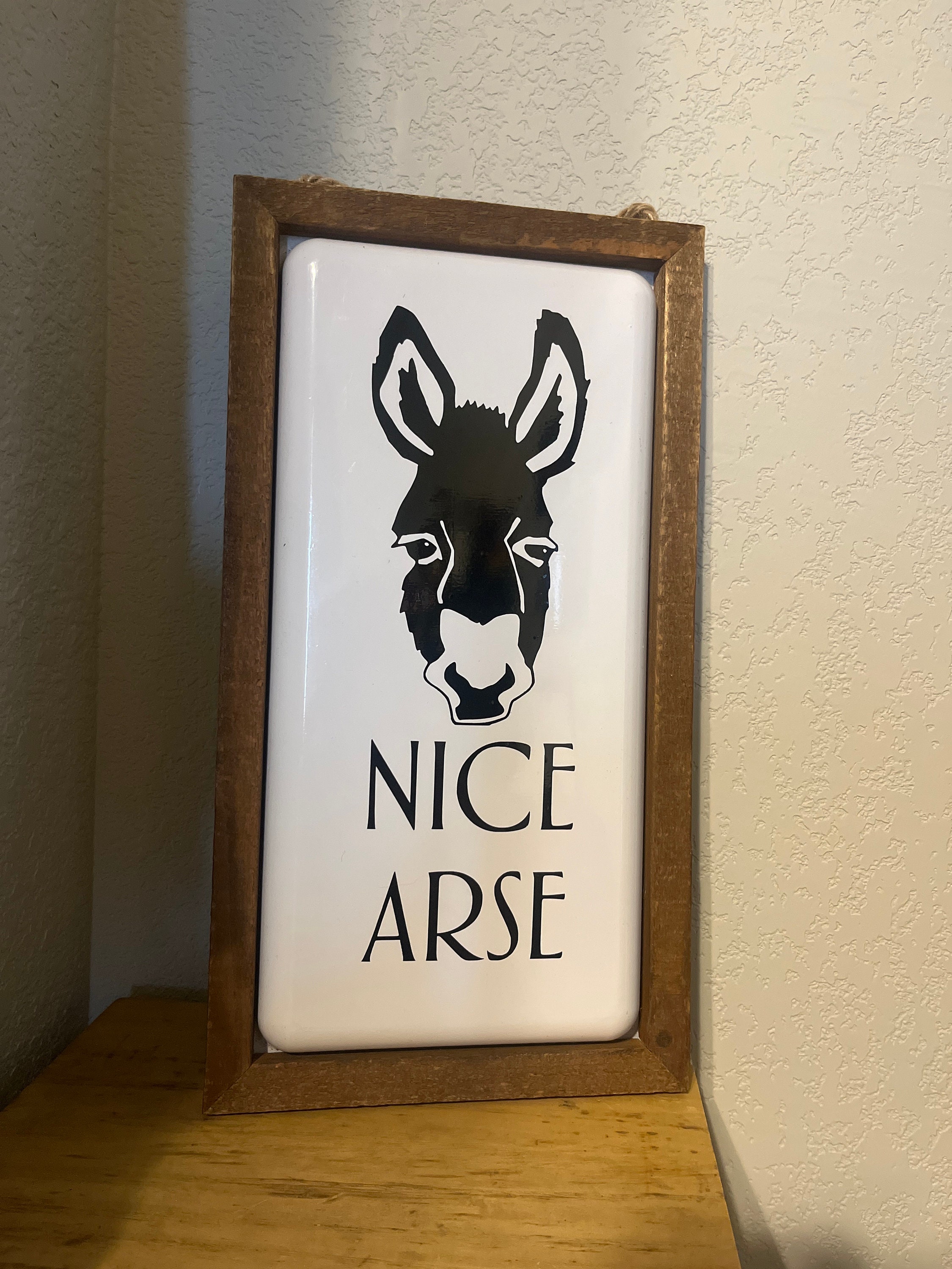 Nice Arse Funny Donkey Sign - Etsy