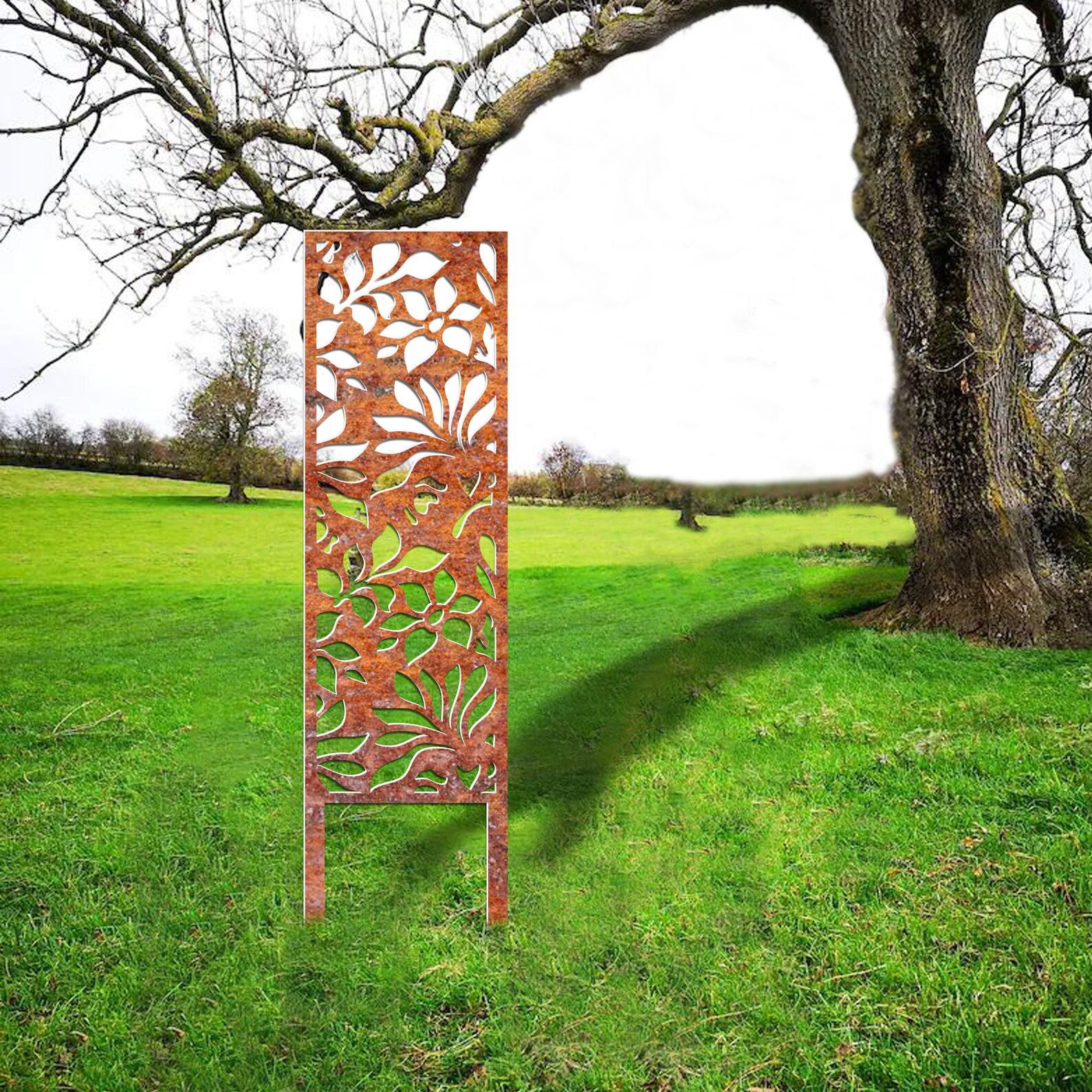 Metal Flowers Privacy Screen, Metal Flowers Panels, Garden Panel ...