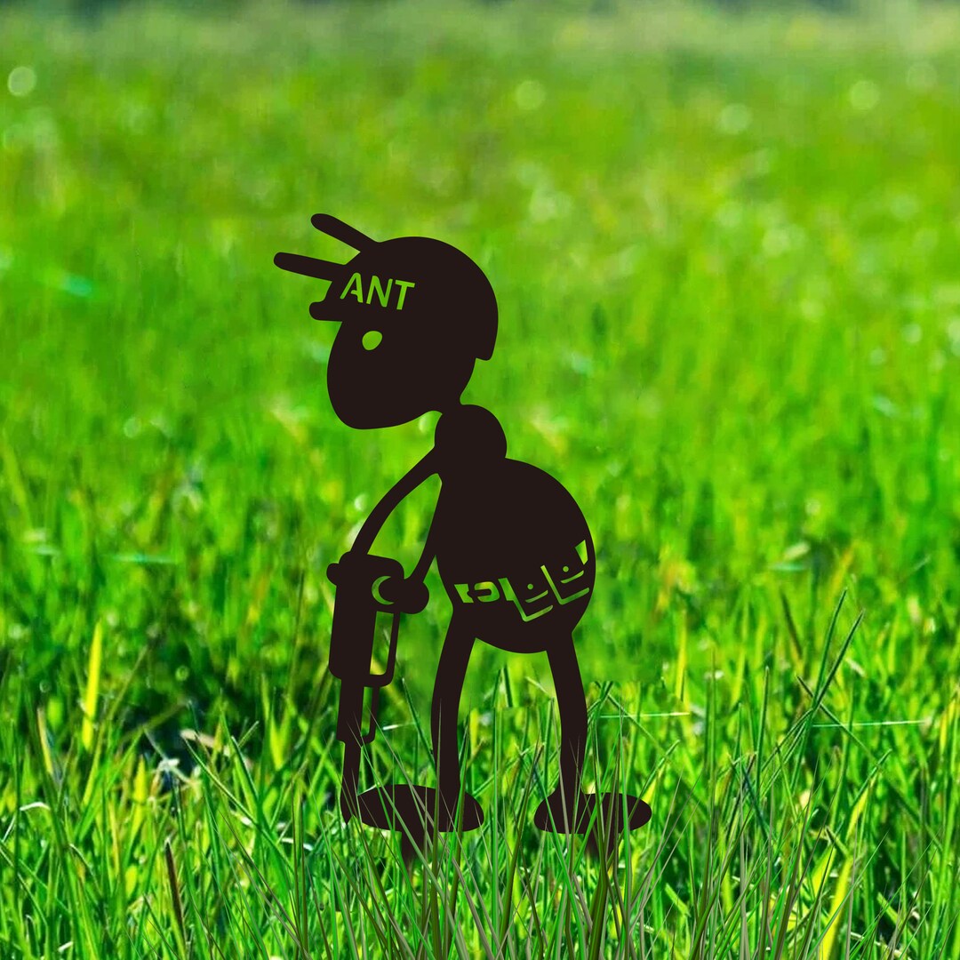 Rustic Ant Construction Garden Garden Stake, Rusty Metal Ant Lawn ...