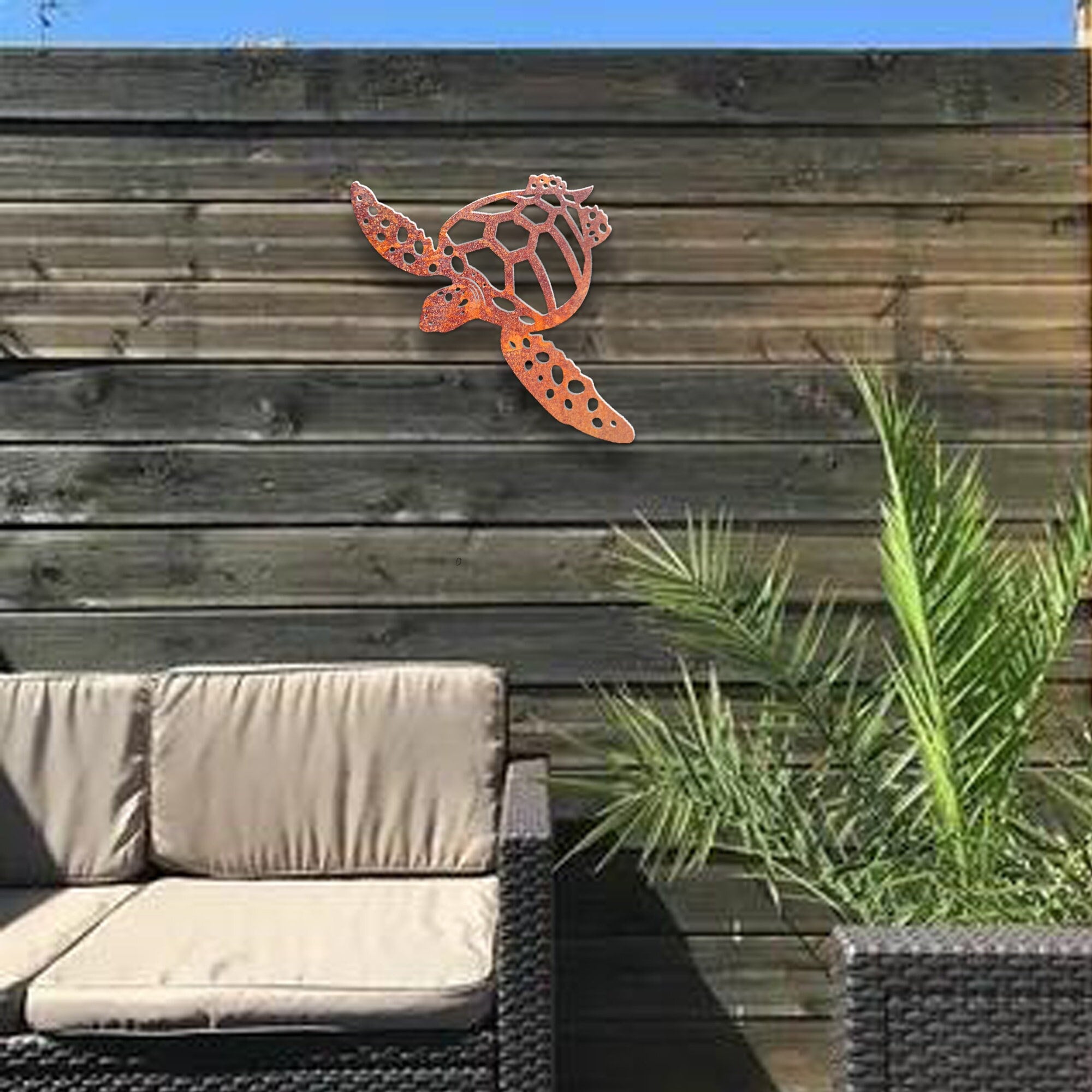 Sea Turtle Wall Decor, Metal Turtle Outdoor Wall Art, Sea Turtle ...