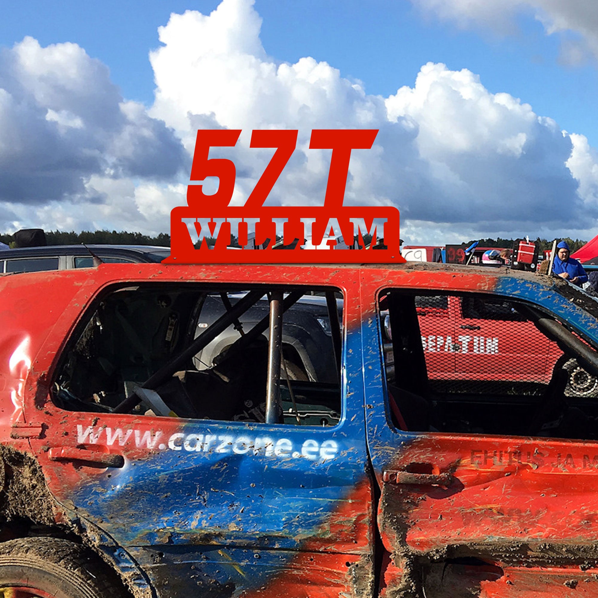 Metal Car Sign Demolition Derby Sign Demolition Mounting - Etsy