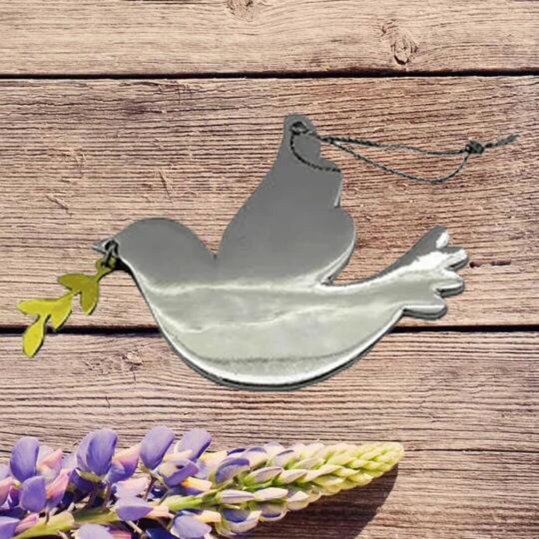 Metal Dove Sign Christmas Tree Topper Decor Wall Hanging or - Etsy