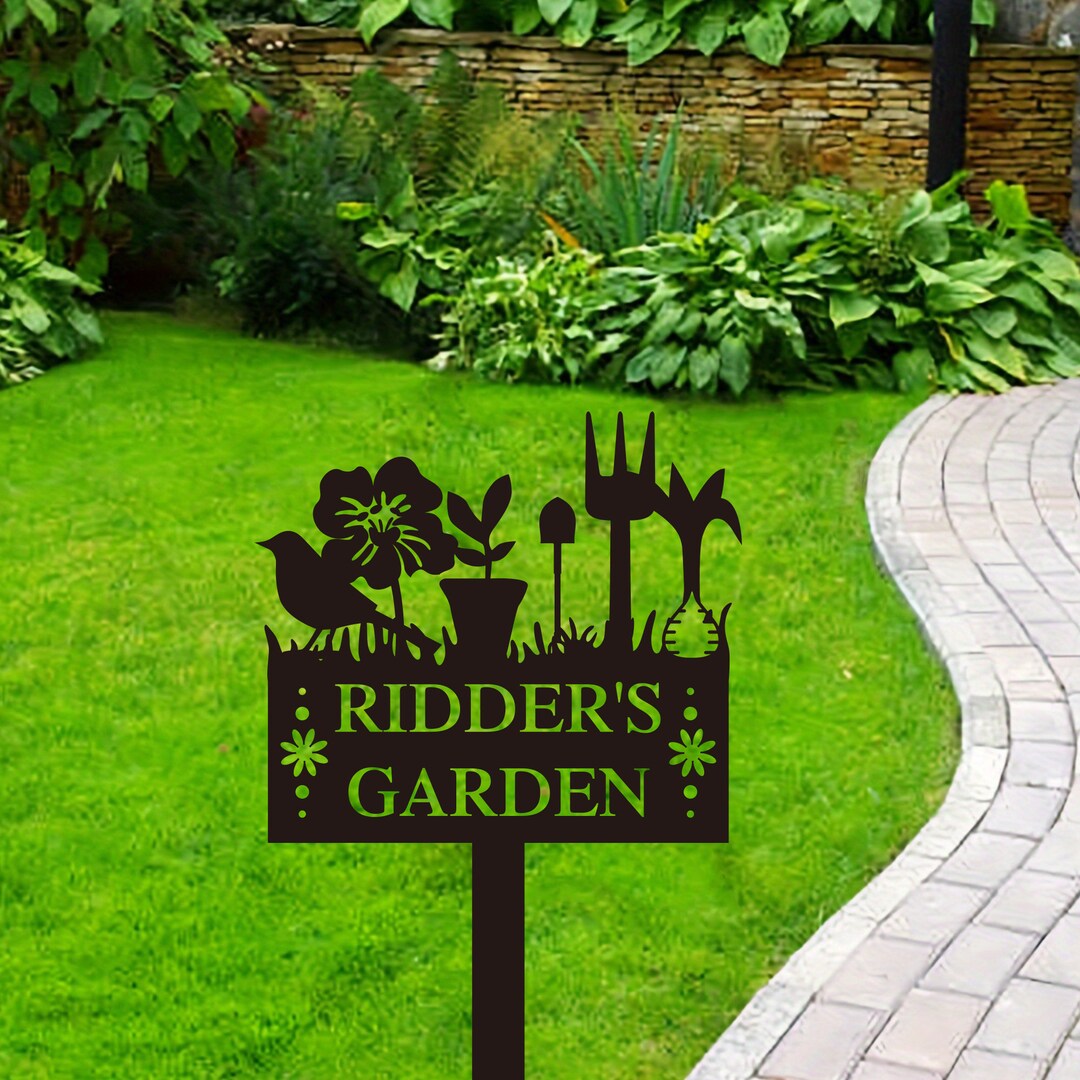 Personalized Garden Gift, Metal Garden Stake, Custom Metal Sign ...
