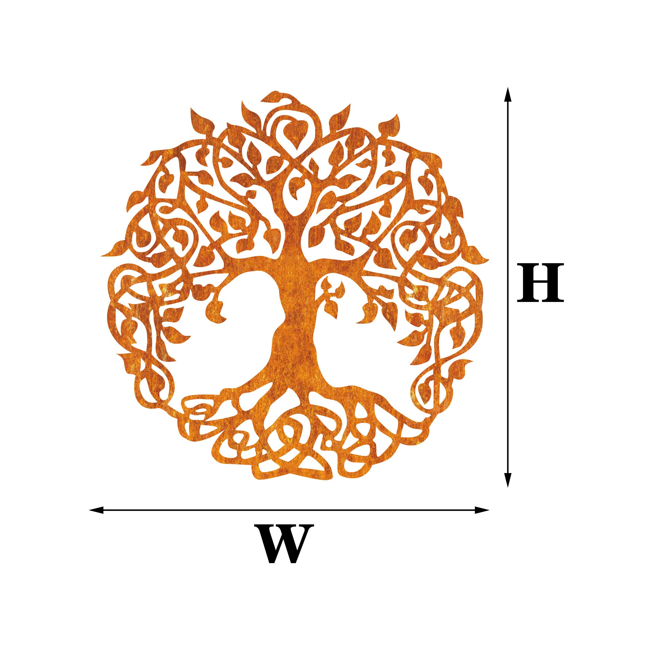 Rusty Metal Tree of Life Garden Decor Metal Garden Wall Art - Etsy