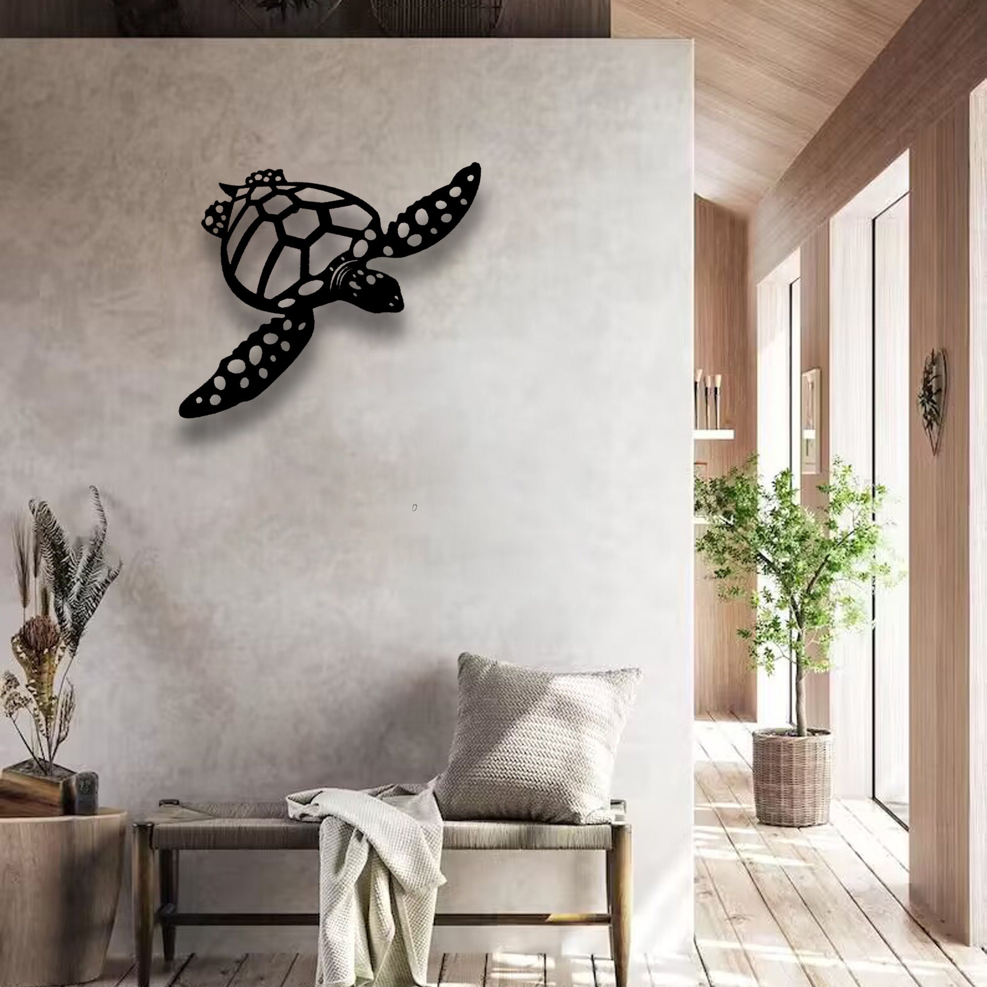 Sea Turtle Wall Decor, Metal Turtle Outdoor Wall Art, Sea Turtle ...