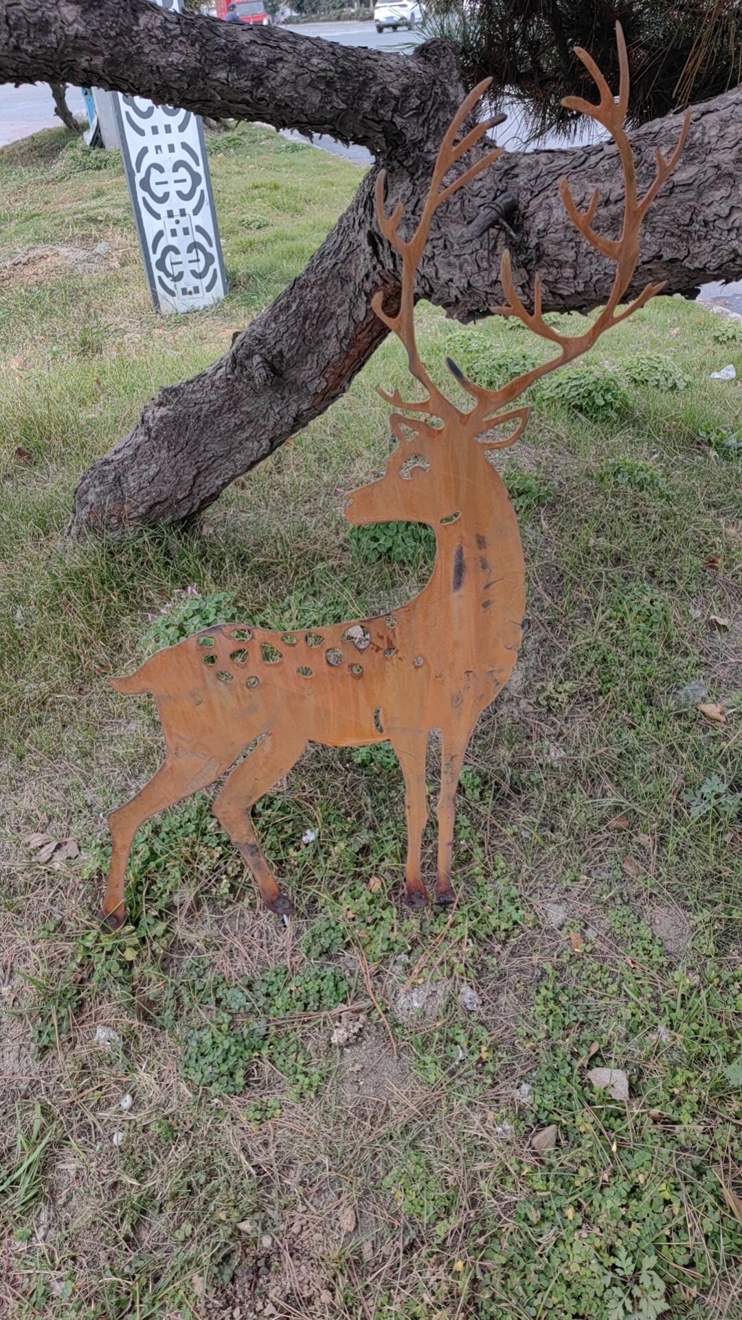 Metal Deer Garden Stakes, Rusty Metal Doe and Fawn Deer, Deer Garden ...