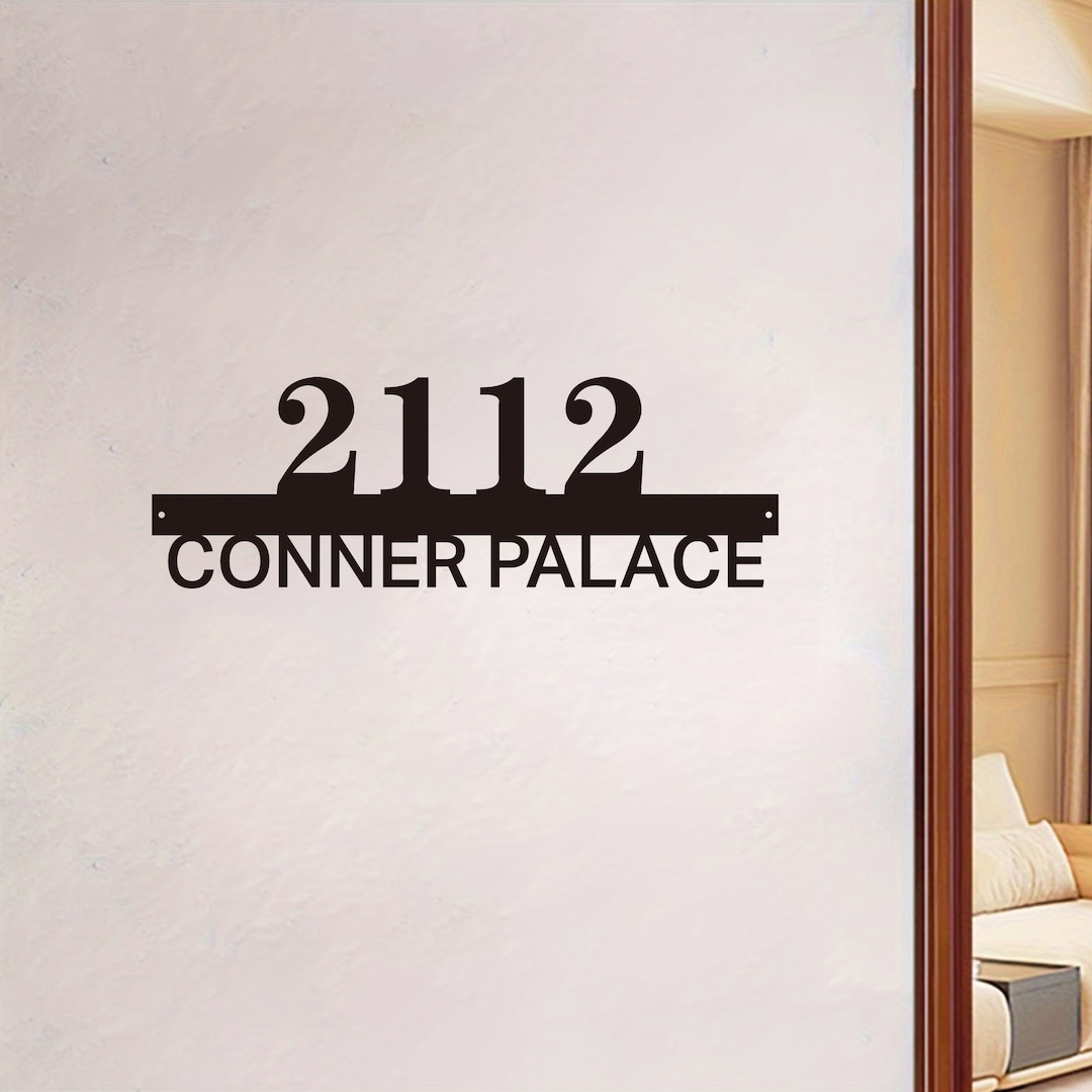 Custom Metal Door Number Sign, Custom Address Number Sign, Personalized ...