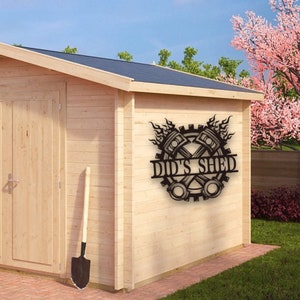 Personalized Shed Sign Metal, Tool Shed Sign, Garage Decor, Sign for ...