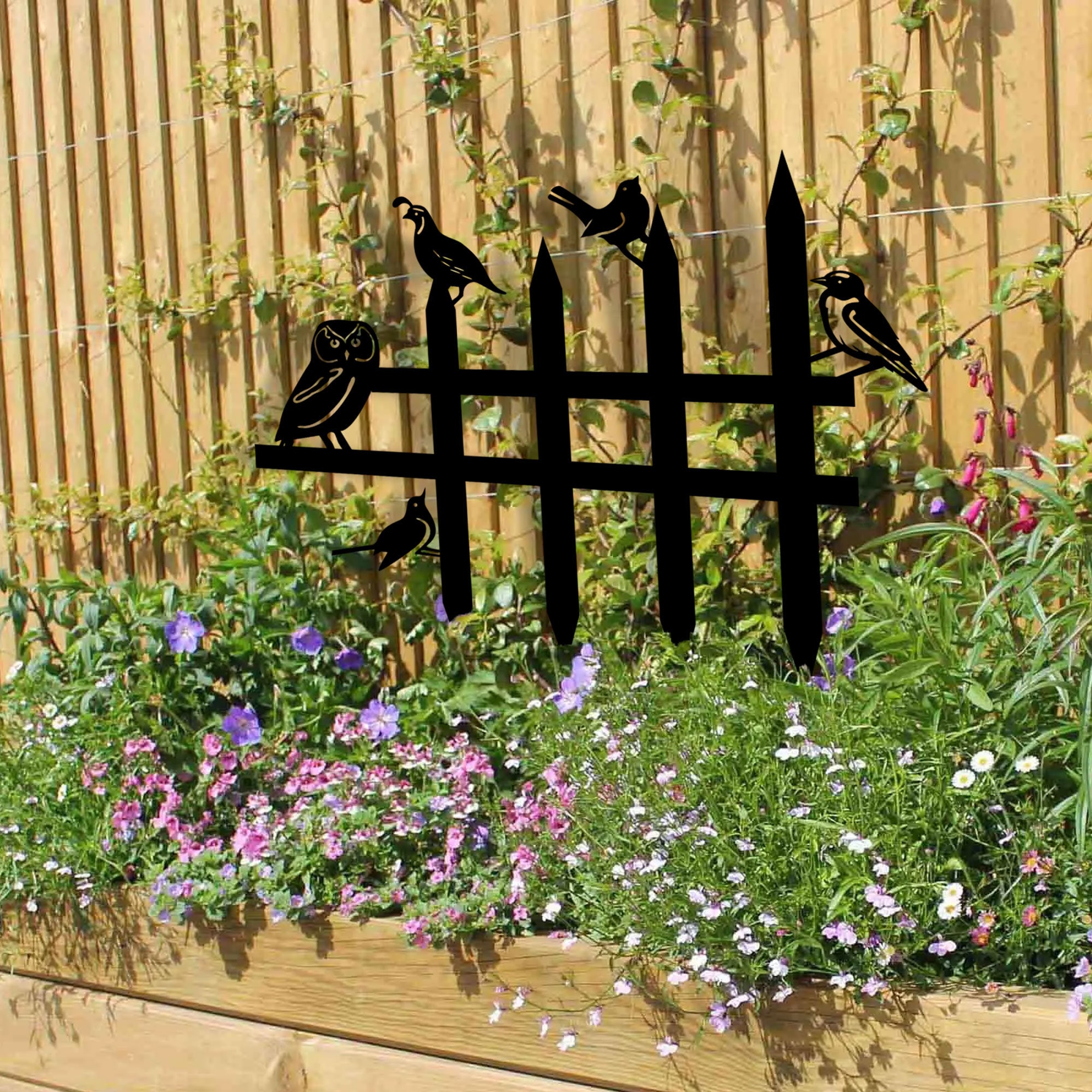 Metal Birds Hedge Garden Art, Metal Owl Yard Stake Art, Home Office ...