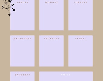 SIMPLE Weekly Planner printable and Cute - Etsy