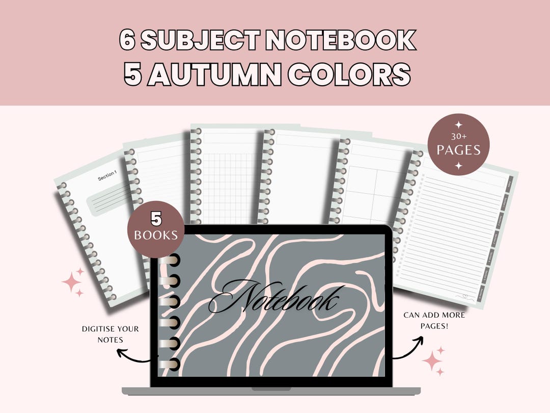 Digital Notebook: 6-tab Lined Notebook for Samsung Notes & Xodo (PDF ...