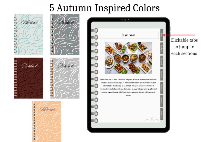 Digital Notebook: 6-tab Lined Notebook for Samsung Notes & Xodo (PDF ...