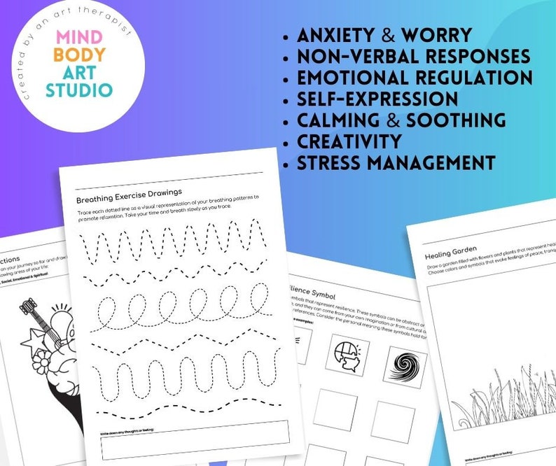 Mental Wellness Workbook | Activities for Teens & Adults | Art Therapy ...