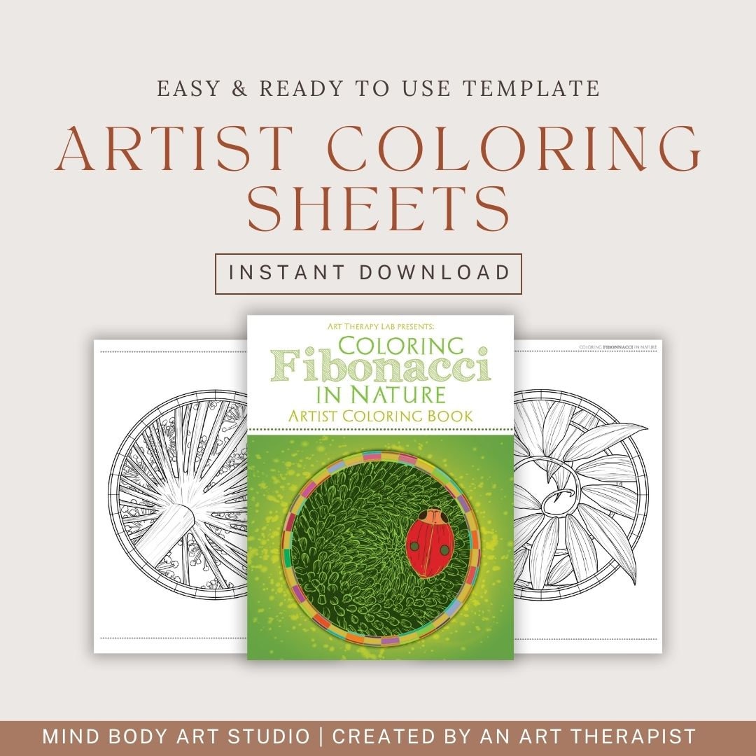 Fibonacci Mental Wellness Coloring Bundle: Printable Digital Art for ...
