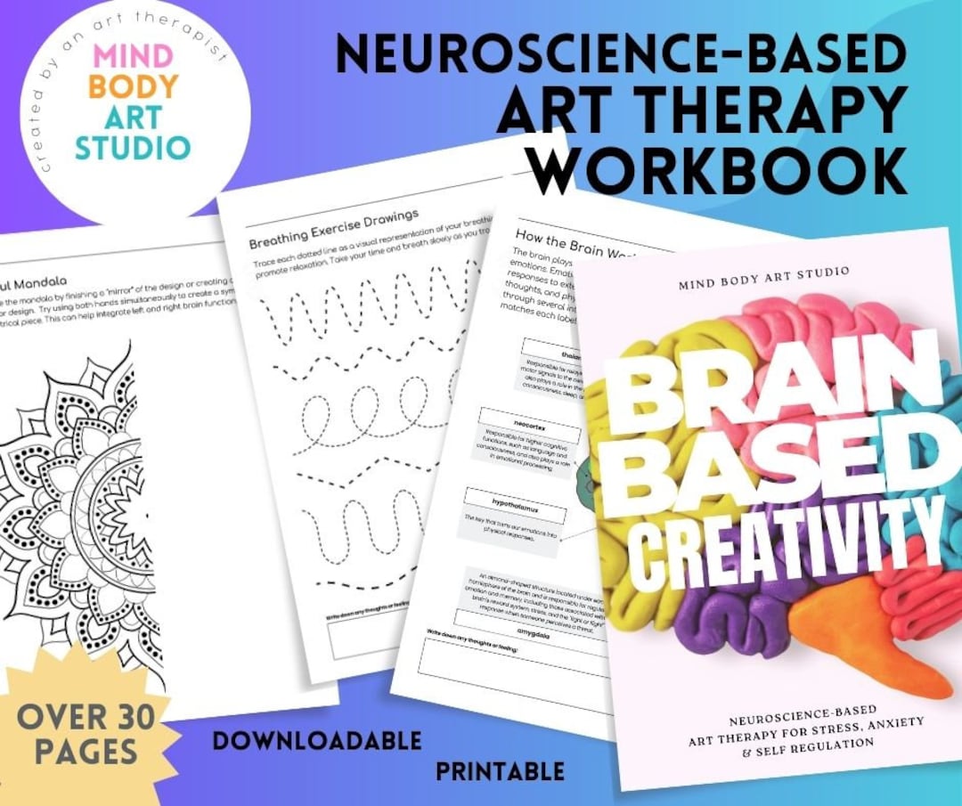 Neuroscience Art Therapy* Workbook: Anxiety and Stress Relief (digital ...