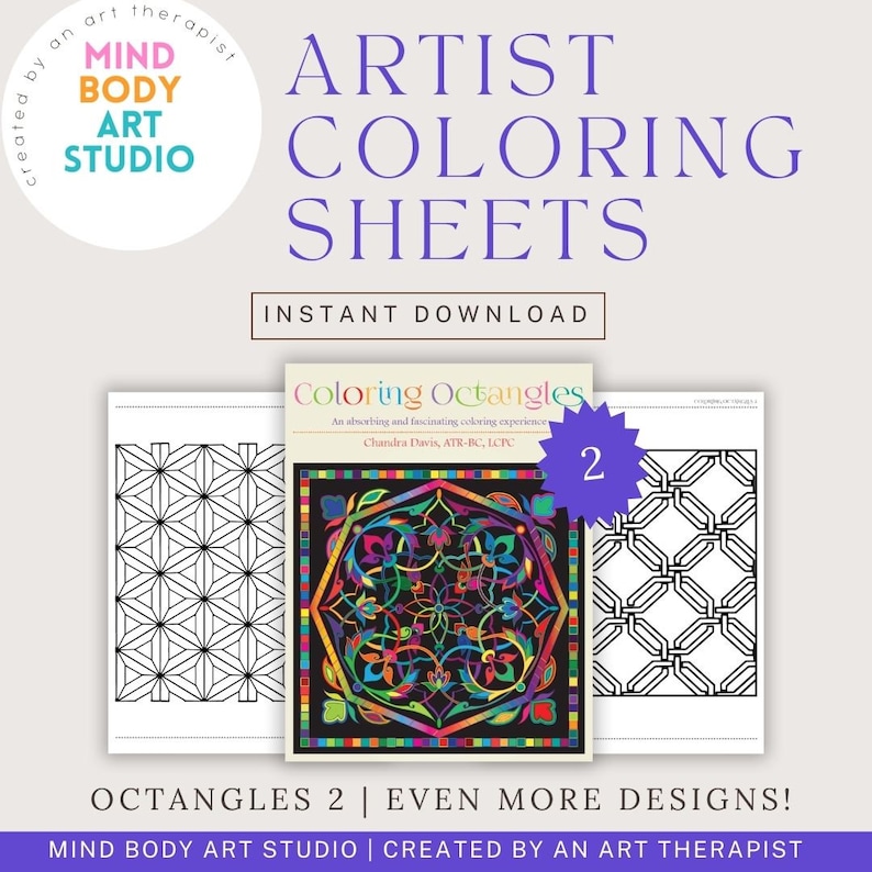 Mental Wellness Coloring Bundle | Octangles 2 | Art Therapy ...