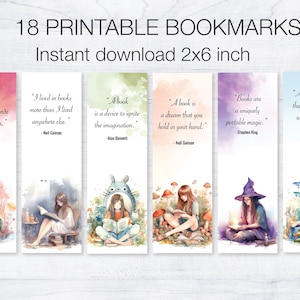 Quote Bookmarks 18 Cards of Bookmarks Dreamy Watercolor - Etsy