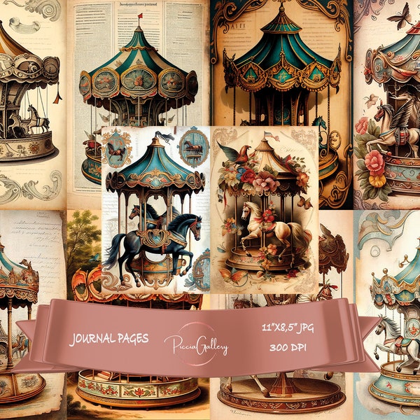Carousel scrapbook - Etsy España