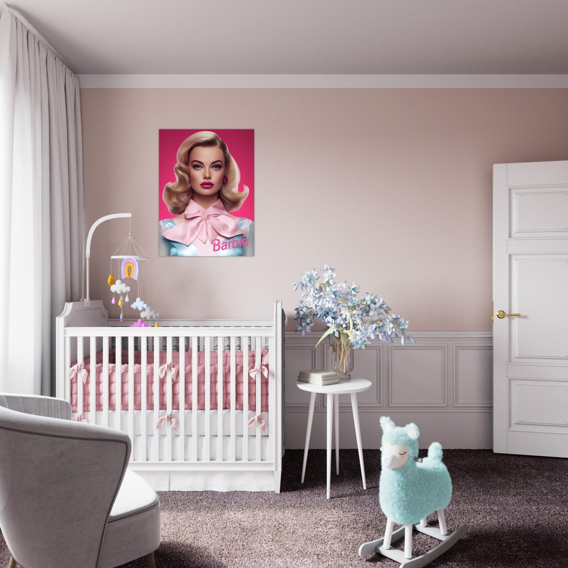 Barbie Poster Child Bedroom Wall Art Etsy