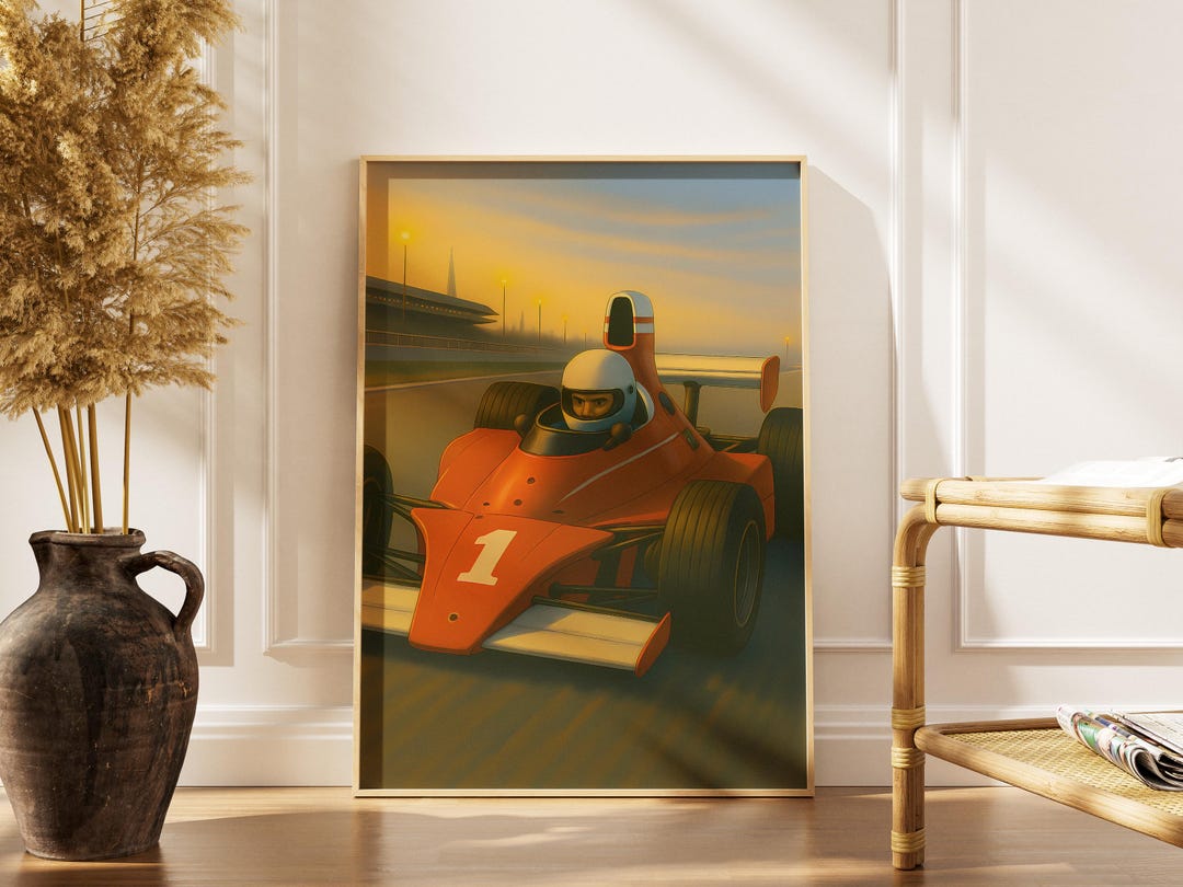 Vintage Red F1 Car Poster – Old-school Grand Prix Racing Art Print - Etsy