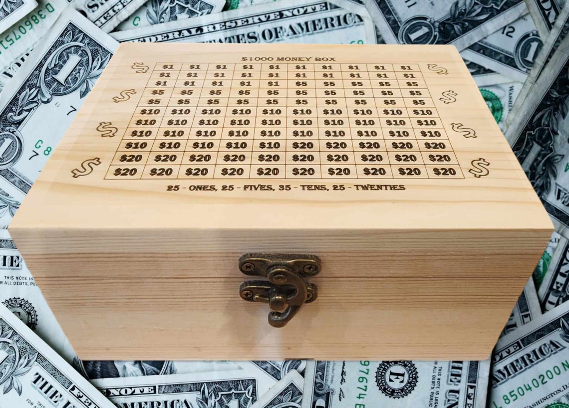 Wooden Piggy Bank Money Box - Etsy
