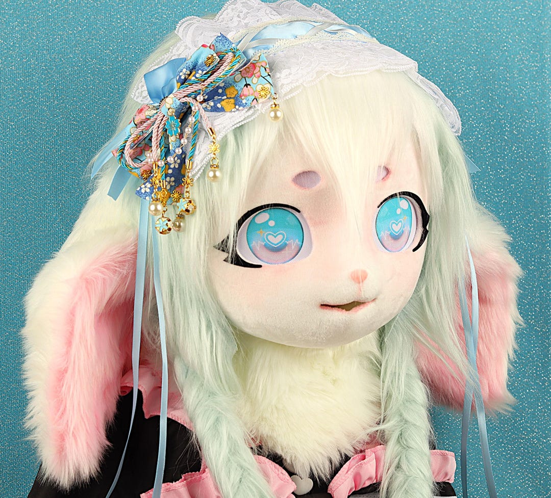 Kig Fursuit Head Handmade Sheep Kawaii Furry Mask Kigurumi Mask ...