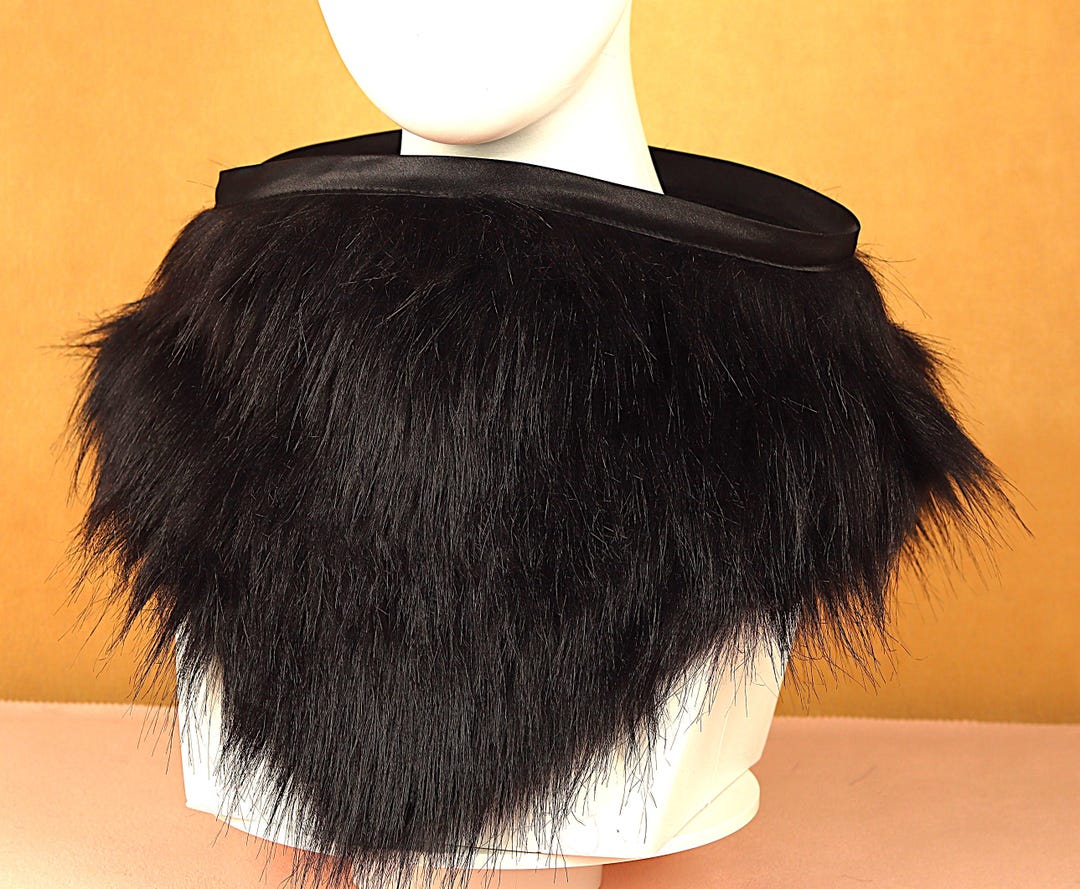 Kigurumi Fursuit Scarf No Zipper Black Furry Neck for Fursuit White ...