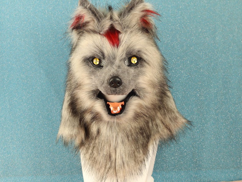 Wolf Fursuit Head Werewolf Fursuit Mask Kemono Furry Mask Cosplay Furry ...