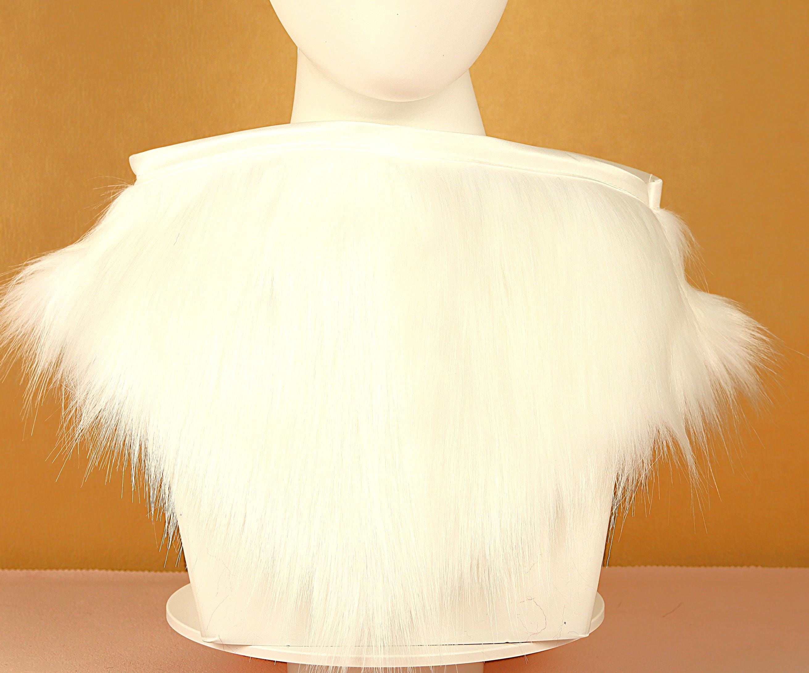 Kigurumi Fursuit Scarf No Zipper Black Furry Neck for Fursuit White ...