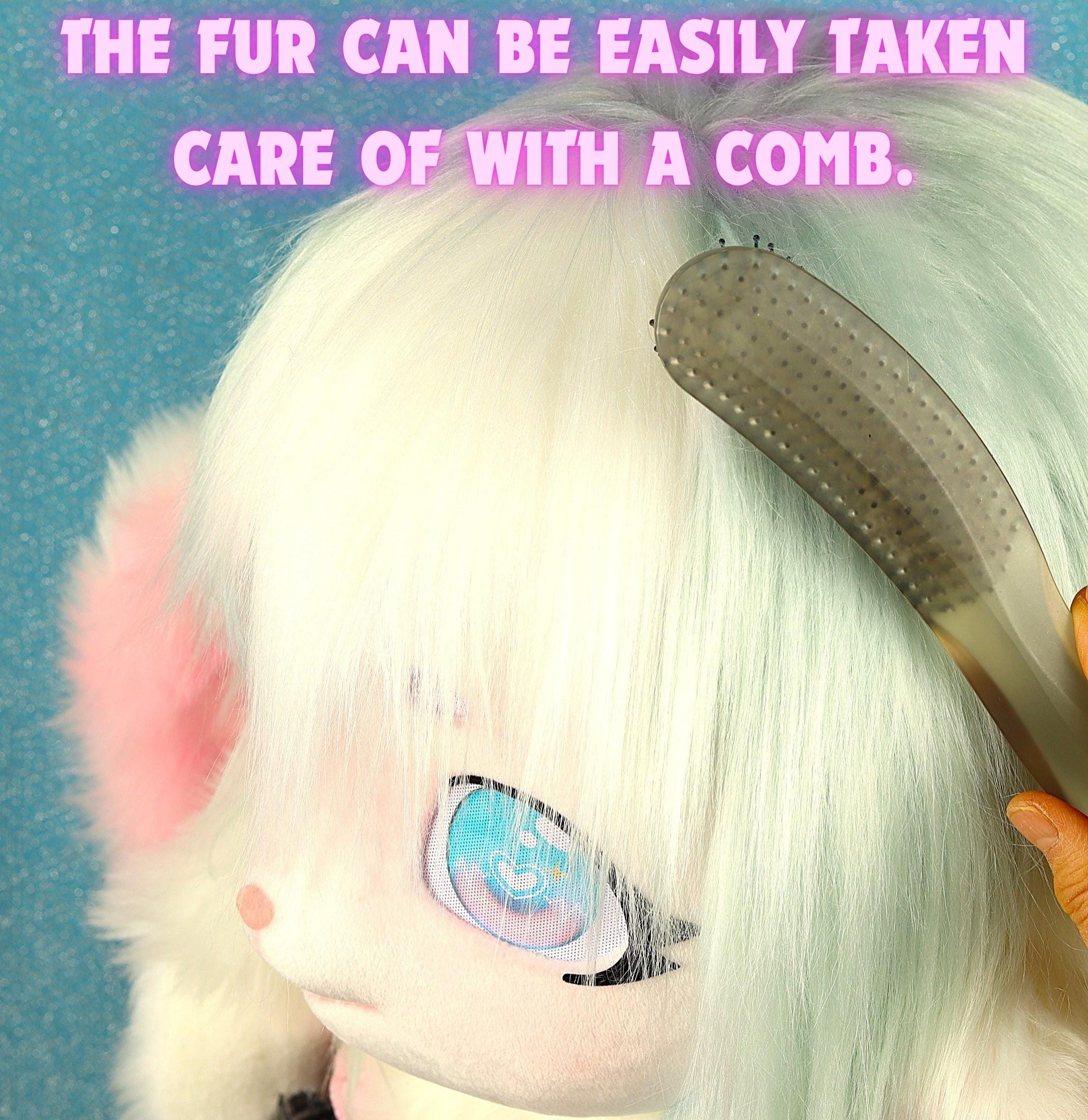 Bunny Fursuit Head Kawaii Cute Furry Mask Kigurumi Mask Cosplay Furry ...