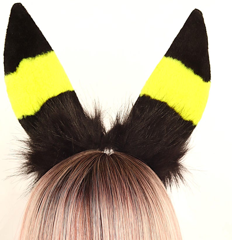 Pokemon Umbreon Cosplay Furry Ears&tails Fursuit Ears Black/yellow Ears ...