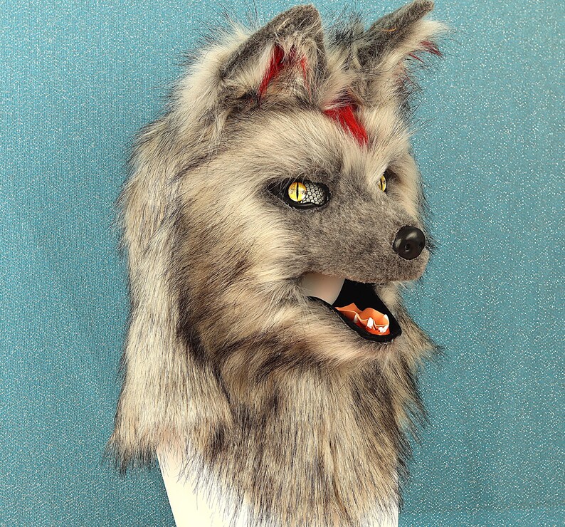 Wolf Fursuit Head Werewolf Fursuit Mask Kemono Furry Mask Cosplay Furry ...