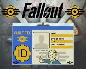 Printable Vault-tec NCR Brotherhood of Steel ID Card ID Badge Inspired ...