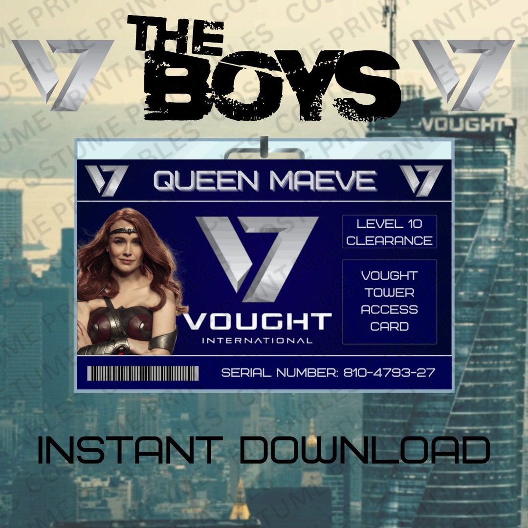 Printable Queen Maeve ID Card ID Badge Inspired by the Boys Universe ...
