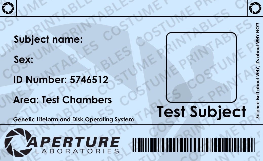 CUSTOM PRINTABLE ID Card Badge From Your Favorite Game, Movie, Series ...