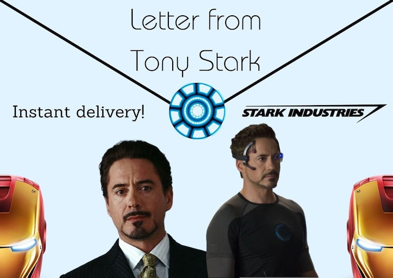 Letter From Tony Stark iron Man, Marvel Letter - Etsy