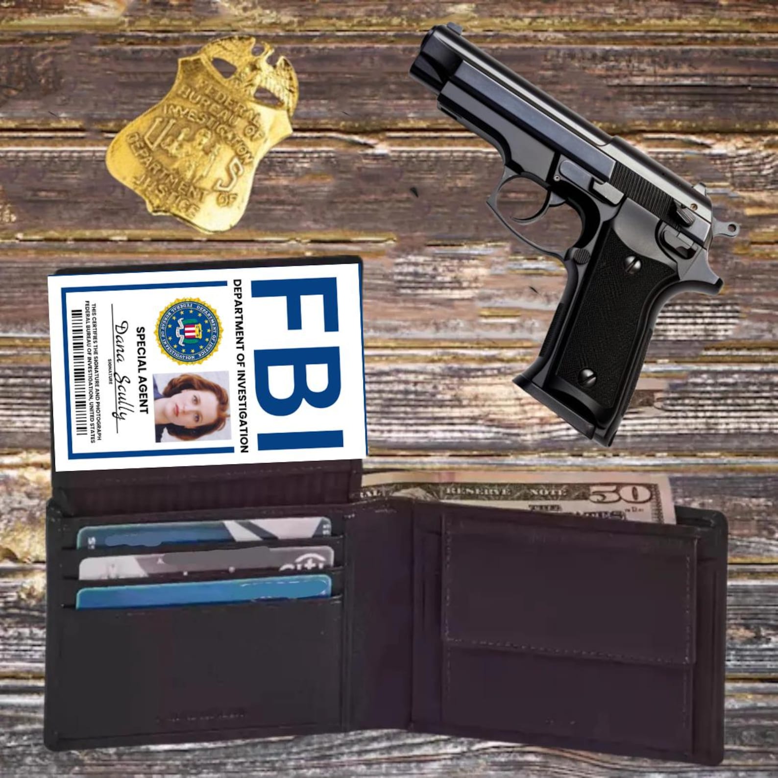 Female FBI Agent Badge | Inspired by X-files Scully | Sci-fi Cosplay ...