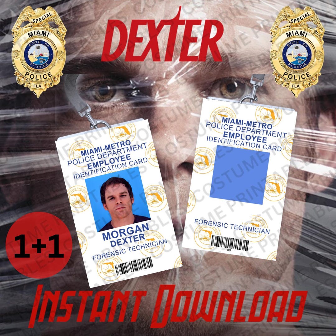 Dexter Morgan ID Card | Forensic Technician | ID Card | ID Badge ...