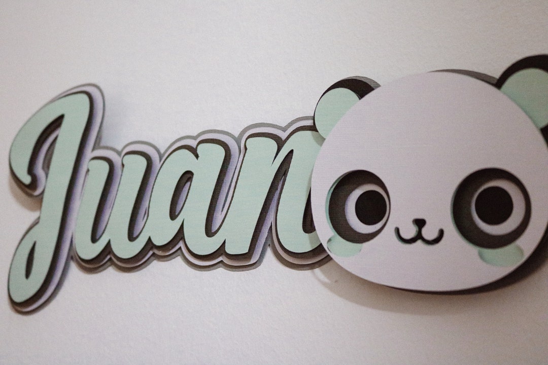 Customizable Panda Bear Door/wall Sign Special Gift Children's ...